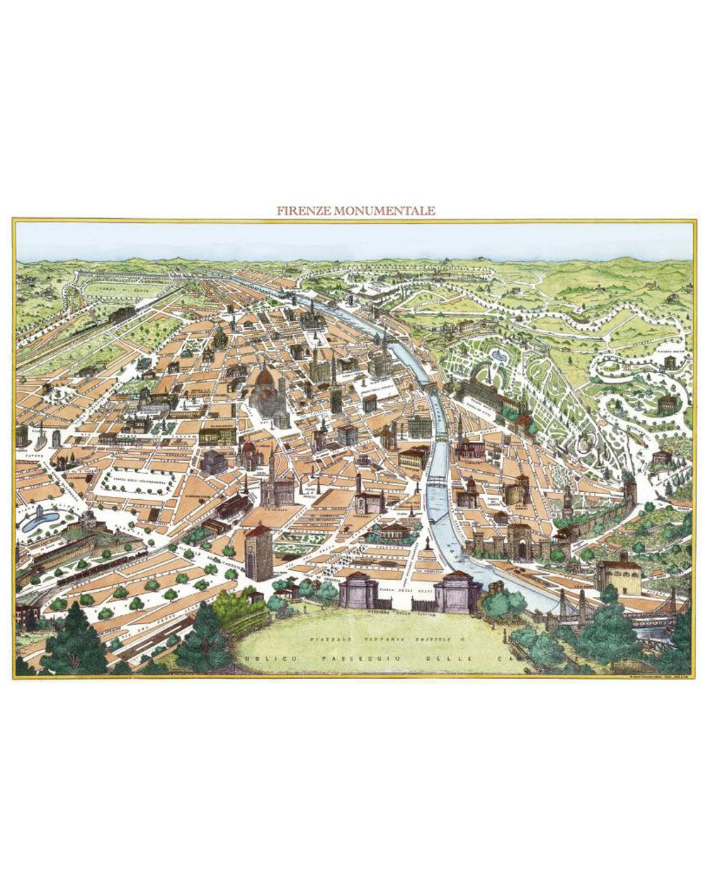 Poster - Firenze Monumentale Map – Passion For Paper