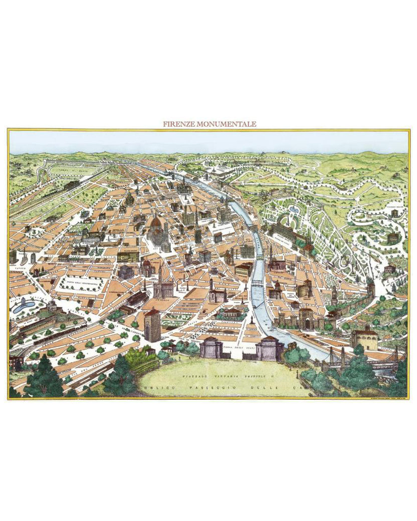 Poster - Firenze Monumentale Map – Passion For Paper